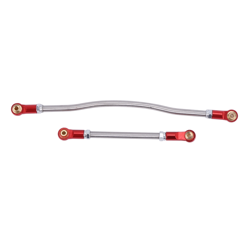 2Pcs Adjustable Steering Link Rod Metal Rod End for 110 RC Crawler Car ...