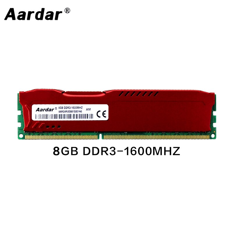 【Red 4GB 1600 For AMD】ZZOOI Aardar DDR3 4GB 8GB RAM 1600MHz Desktop ...