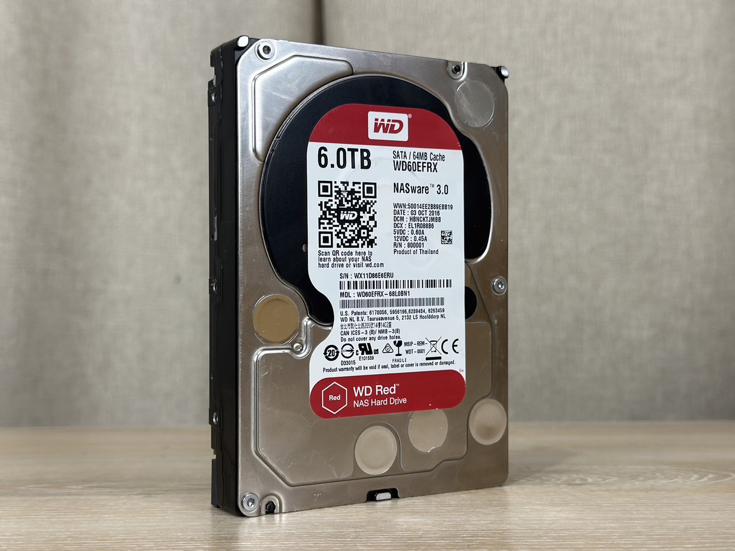 ฮาร์ดดิสไดร์ (Harddisk drive) HDD WD RED 6TB Sata III (WD60EFRX) (3.5 ...