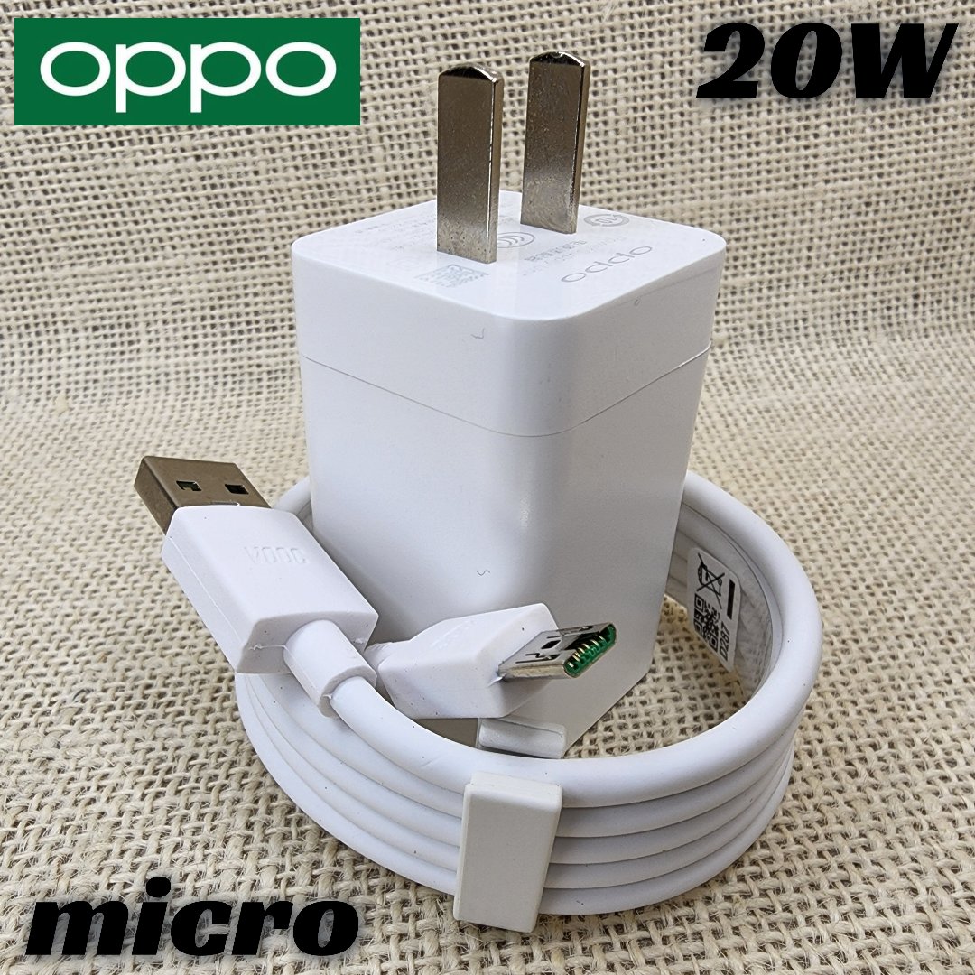 ที่ชาร์จ OPPO 20W Micro 5V-4A VOOC Fast Charge ออปโป้ A5s สเปคตรงรุ่น หัวชาร์จ สายชาร์จ ไมโคร ...