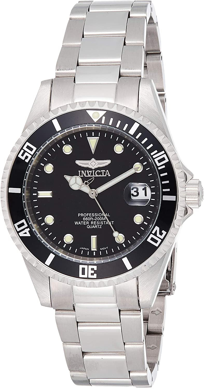 Invicta Men's 8932OB Pro Diver Analog Quartz Silver; Dial color - Black ...