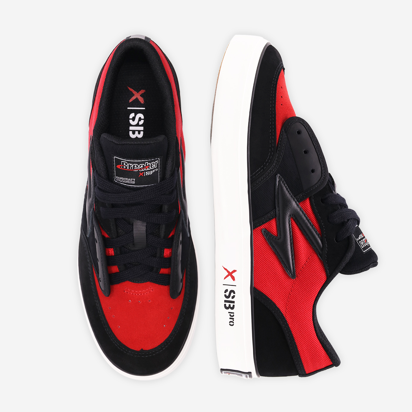 รองเท้าผ้าใบ Breaker XSB-PRO สีดำ-แดง ไซส์ 37-47 - Breaker - ThaiPick