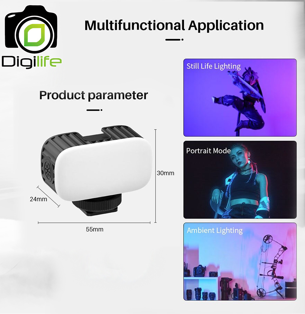 Ulanzi VL15 Mini RGB ไฟ LED Video Light หลากสี - เพิ่มแสงสว่าง สำหรับ ...