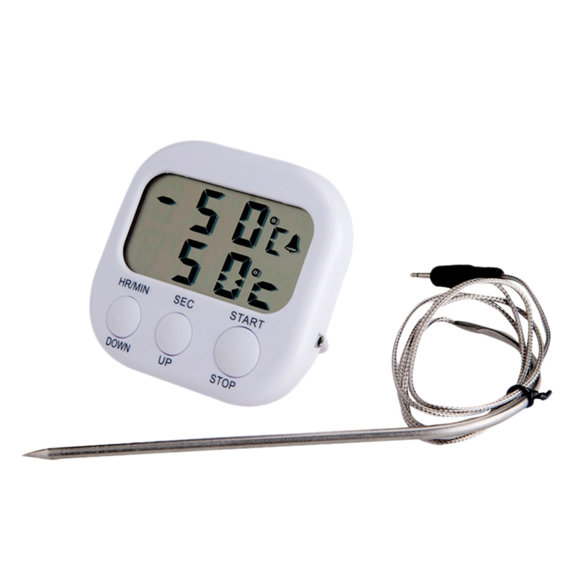 Portable Lcd Food Thermometer -50~300 Degree Digital Cooking Kitchen ...