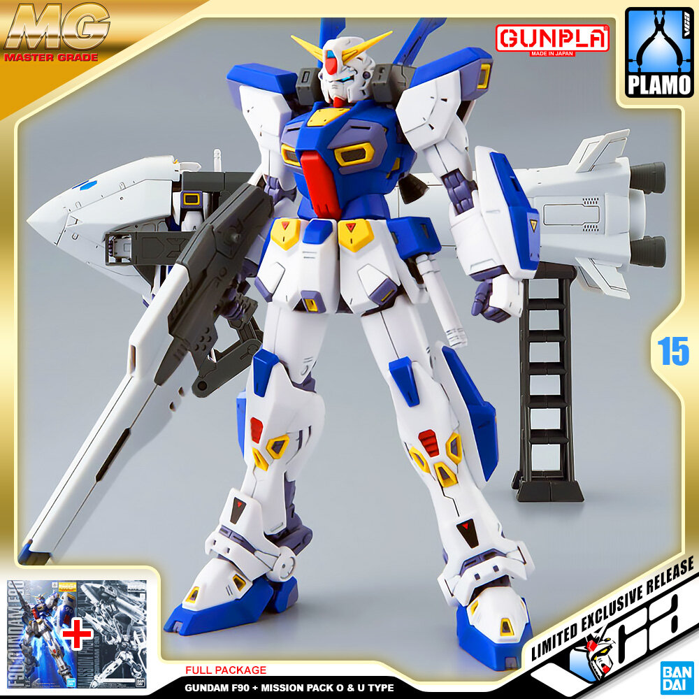 ⭐️ PREMIUM BANDAI PB GUNPLA MASTER GRADE MG 1/100 GUNDAM F90 MISSION ...