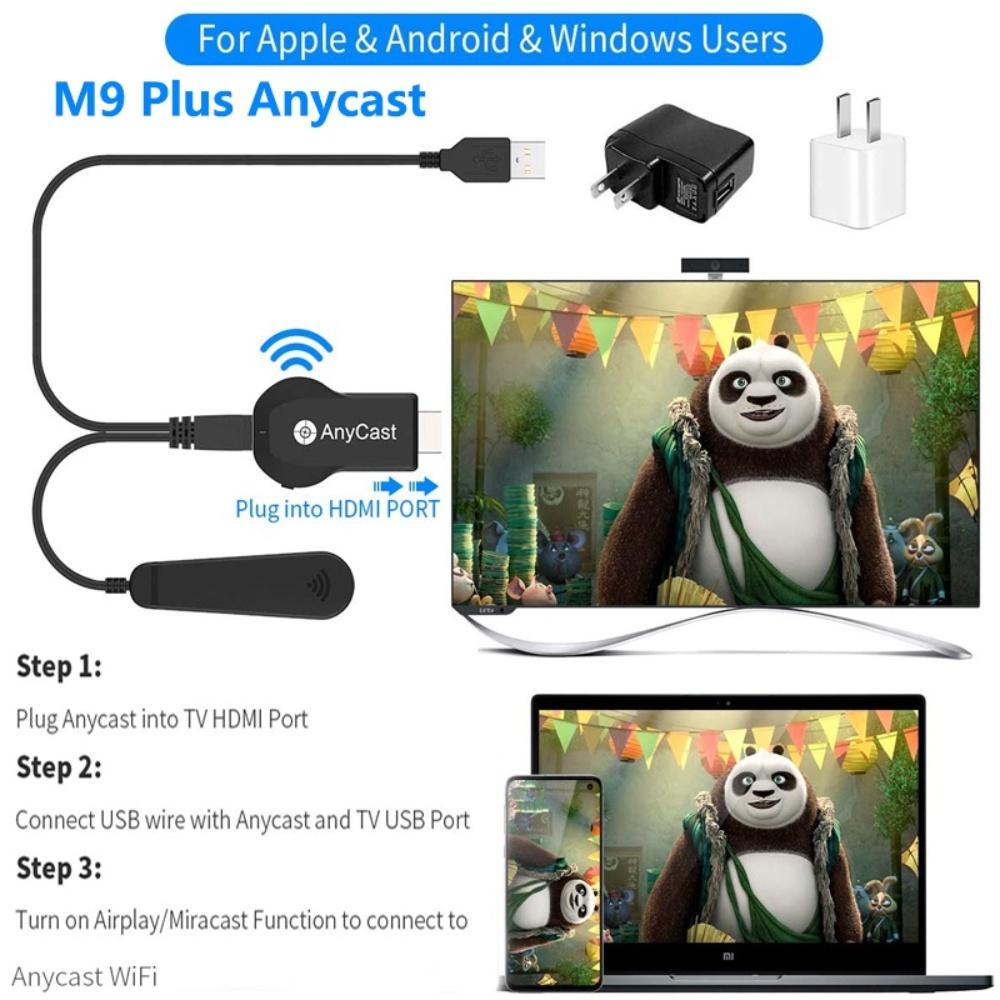 Anycast M9 Plus Wireless Display HDMI Dongle Receiver Adapter ...