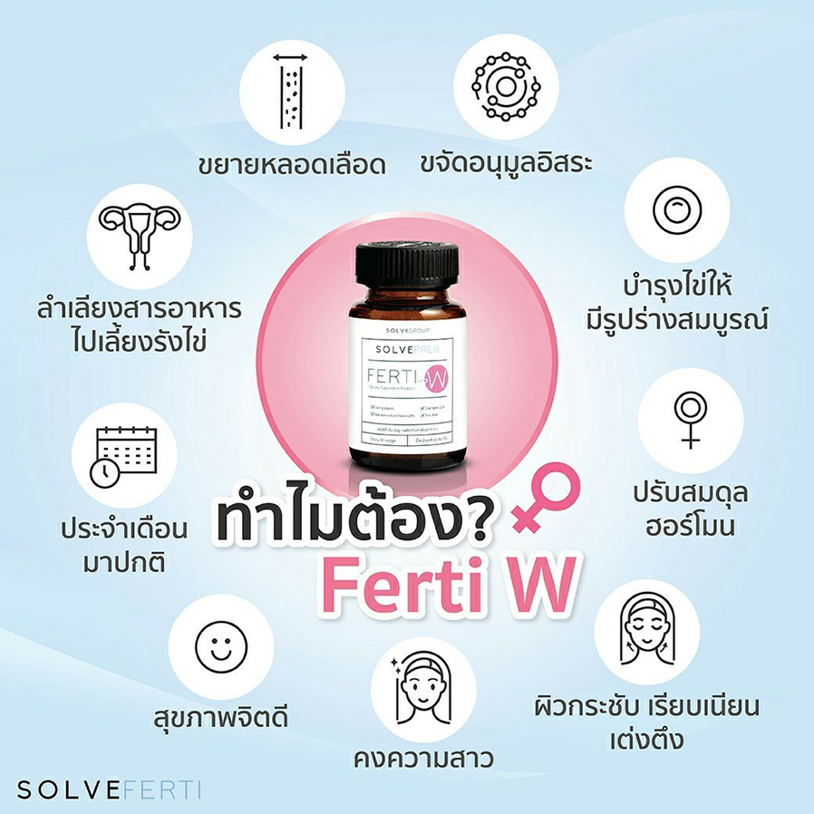 Solve Ferti W วิตามินบำรุงไข่ สำหรับผู้หญิง Set 2 กระปุก Punnita Authorized dealer - punnita ...