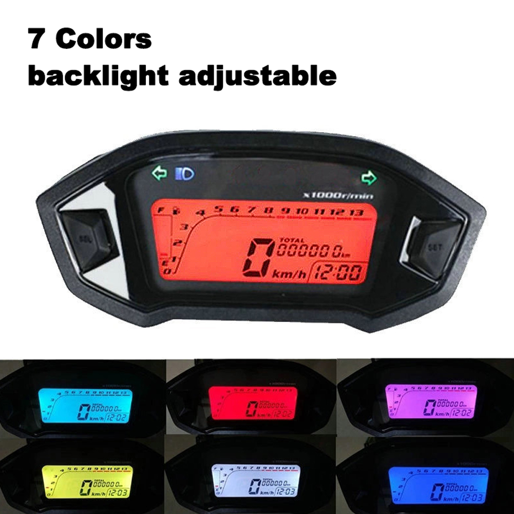 Multifunctional Digital LCD Motorcycle Meter Waterproof Motorcycle ...