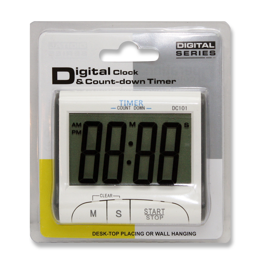 เครื่องจับเวลาถอยหลัง พร้อมนาฬิกา รุ่น DC101 Digital Kitchen Timer ...