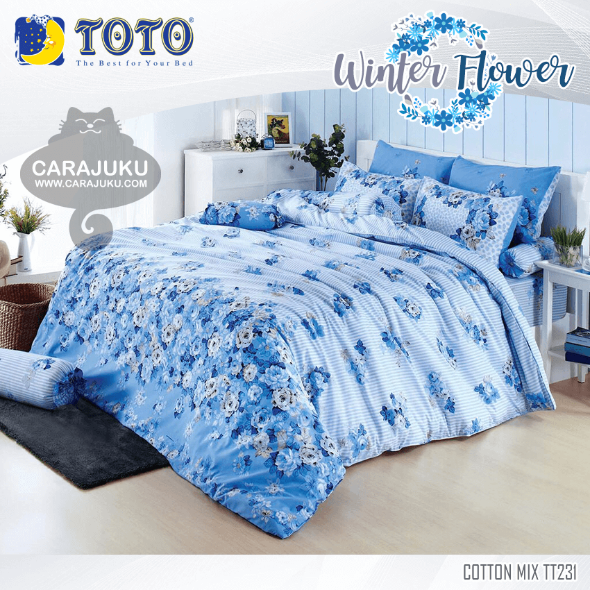 TOTO (ชุดประหยัด) ชุดผ้าปูที่นอน+ผ้านวม 5 ฟุต พิมพ์ลาย Graphic Print ...