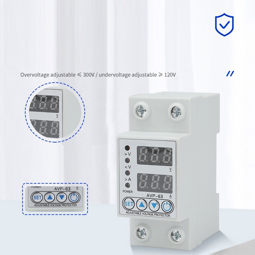 อุปกรณ์ป้องกันแรงดันไฟฟ้าเกิน ไฟตก กระแสเกิน Sinotimer 220V 40A (Dual) - best auoto - ThaiPick