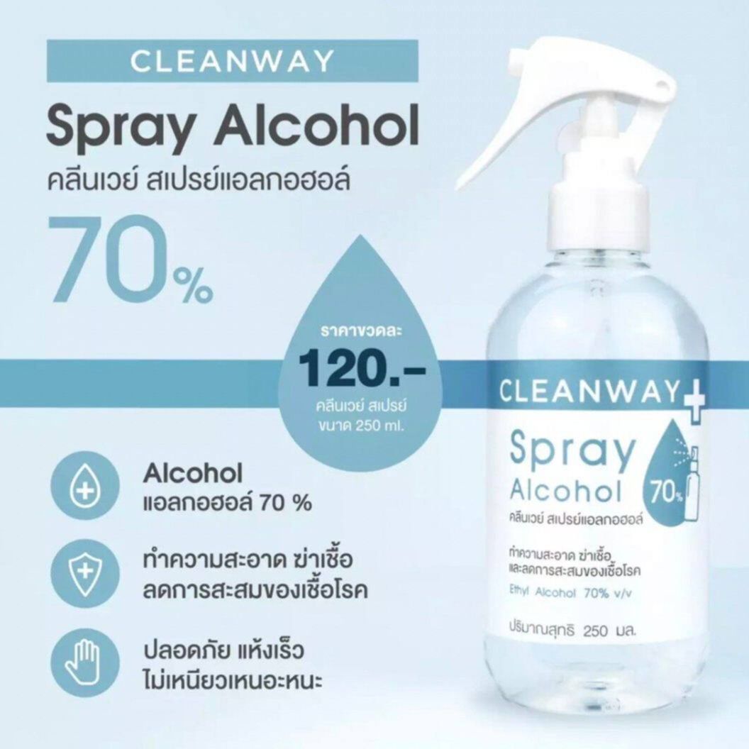 [ถูกที่สุด] Cleanway Alcohol Spray Sanitizer คลีนเวย์ สเปรย์แอลกอฮอล์ ...