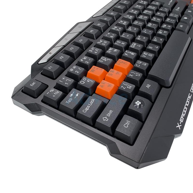 USB Multi Keyboard MD-TECH (KB-668) Black คีย์บอร์ด ประกัน 1Y ...