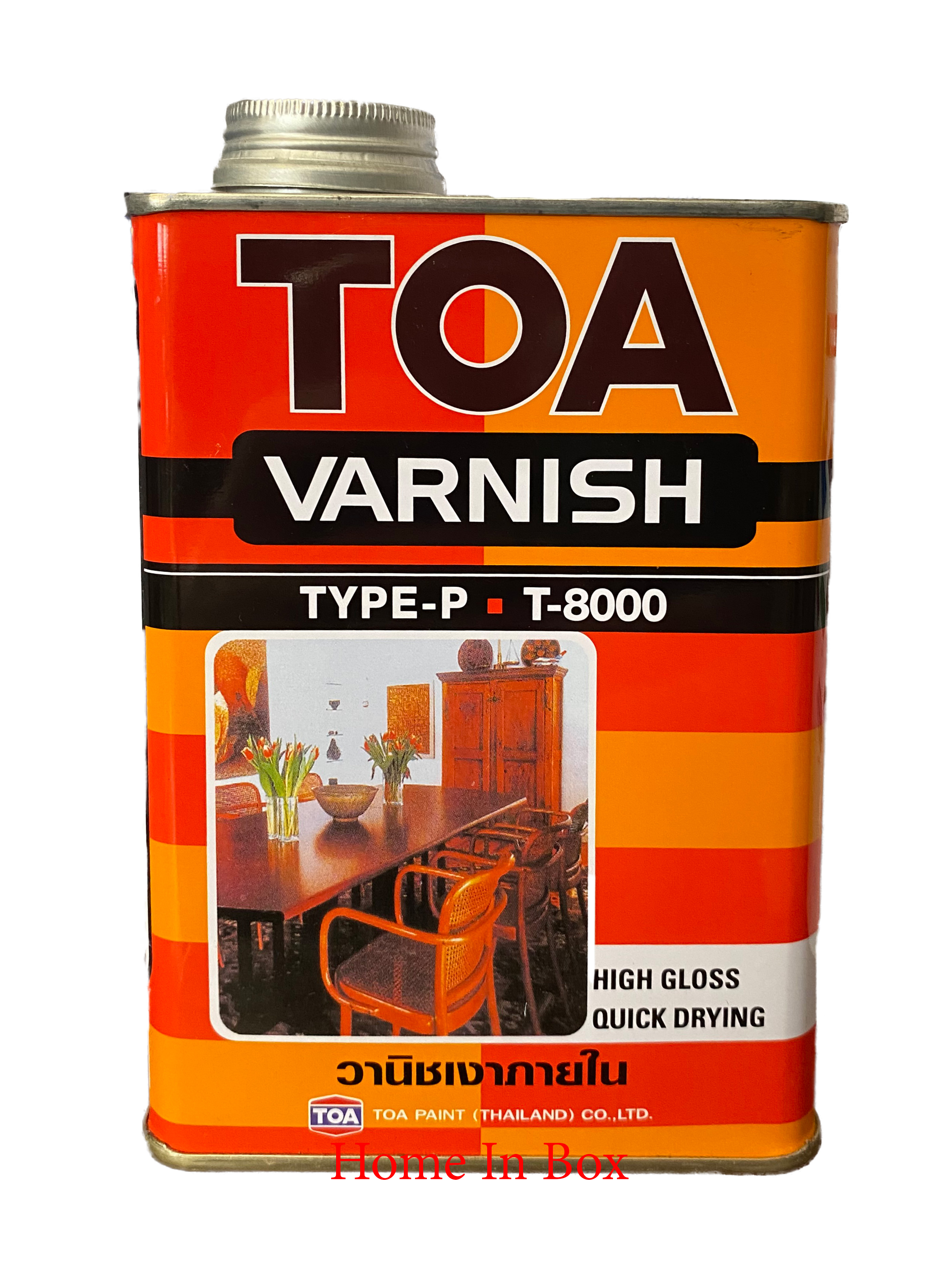TOA Varnish 1/4 แกลอน ทีโอเอ วานิชเงาใส T-8000 เกรดพรีเมี่ยมเงางามสูง เคลือบเฟอร์นิเจอร์ไม้ภายใน ...