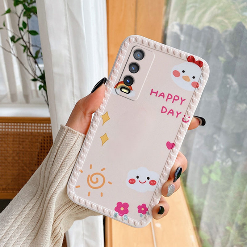 การ์ตูนต้นฉบับหมีสาวเคสโทรศัพท์สำหรับ VIVO Y20 Y20S Y20i Y20SG Y12S ...