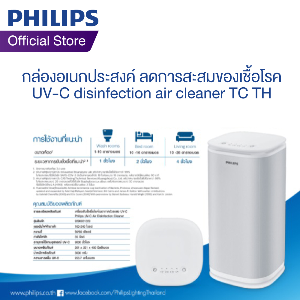 [ผ่อน 0%] Philips Lighting UV-C Air Cleaner เครื่องยับยั้งเชื้อโรคใน ...