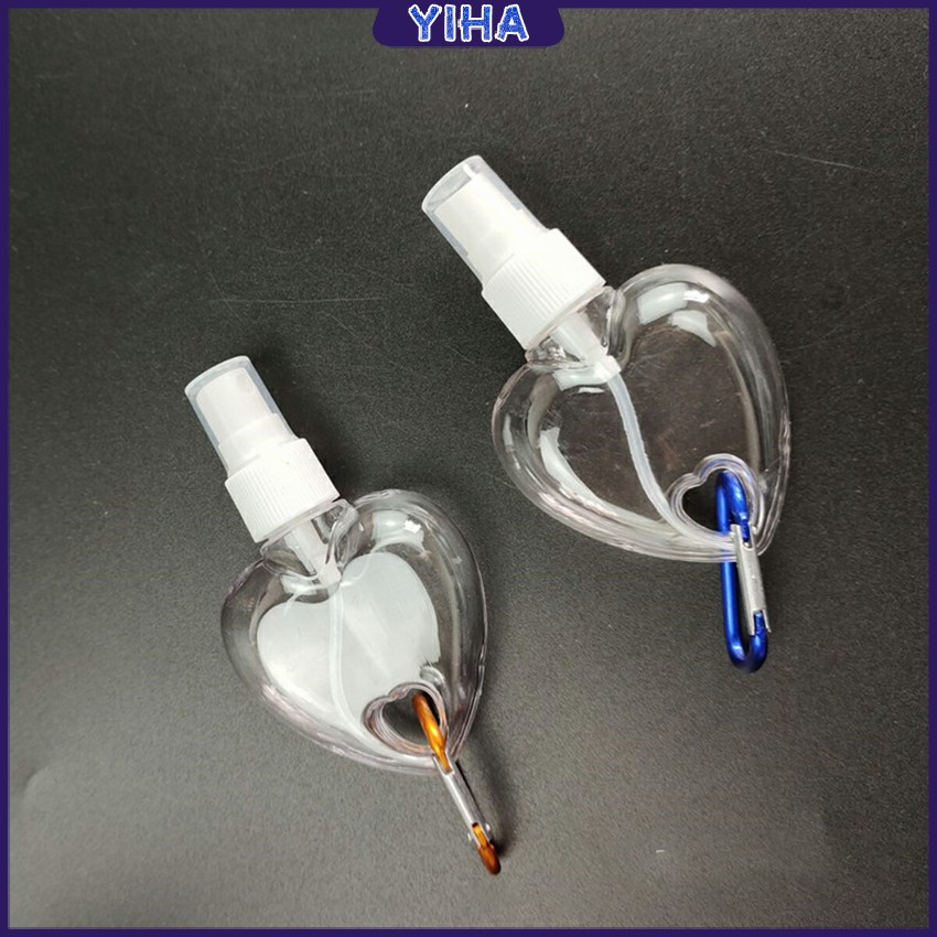 Yiha ขวดสเปรย์รูปหัวใจ พร้อมตะขอเกียว สะดวกพกพา ขวดรูปหัวใจ ขวดแขวน ...