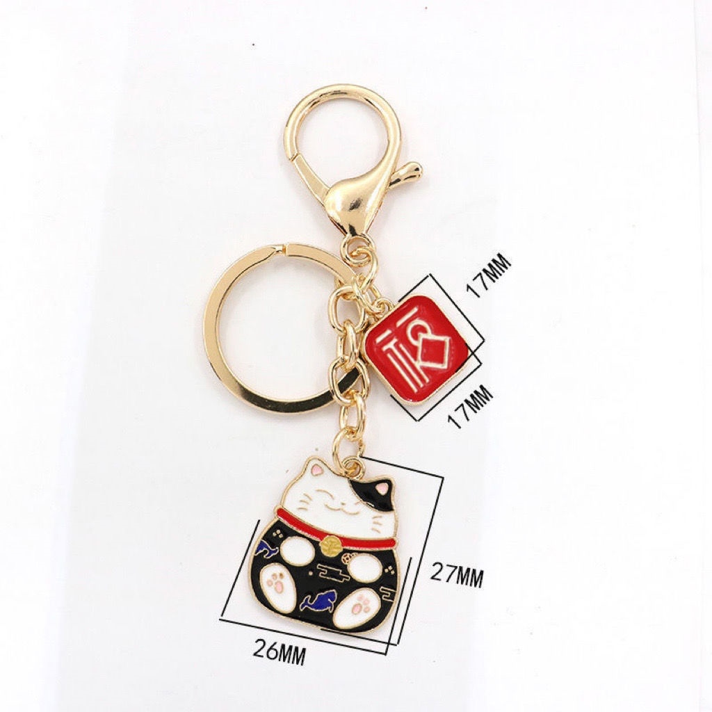 Cartoon plutus cat metal keychains contracted ins couples car key chain ...