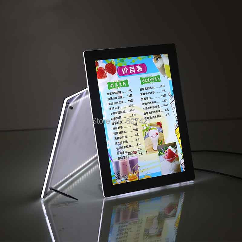 A4 Single Sided Magnetic Front Panel Lightbox Poster Frames, Table ...