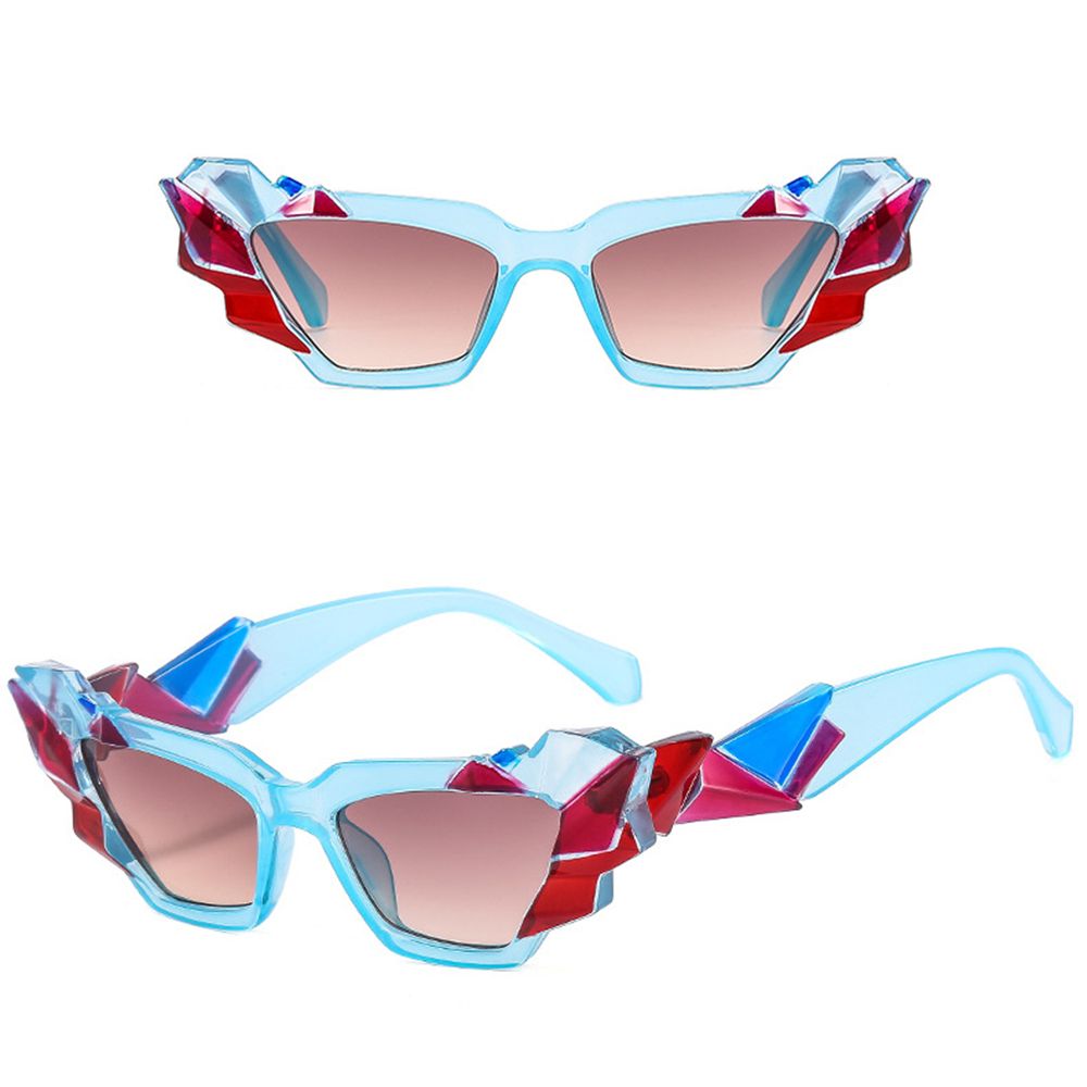 5210A สีสันสดใส ที่ UV400 สีลูกอมสี ไม่ซ้ำใคร แว่นตารูปหลายเหลี่ยม เฉดสีของผู้หญิง แว่นตากันแดด ...