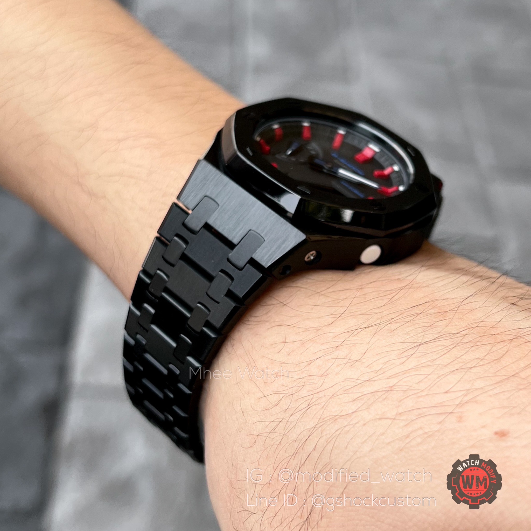 G-shock Black Casioak Steel 42mm Dial Red Original Hour Markers - Mhee ...