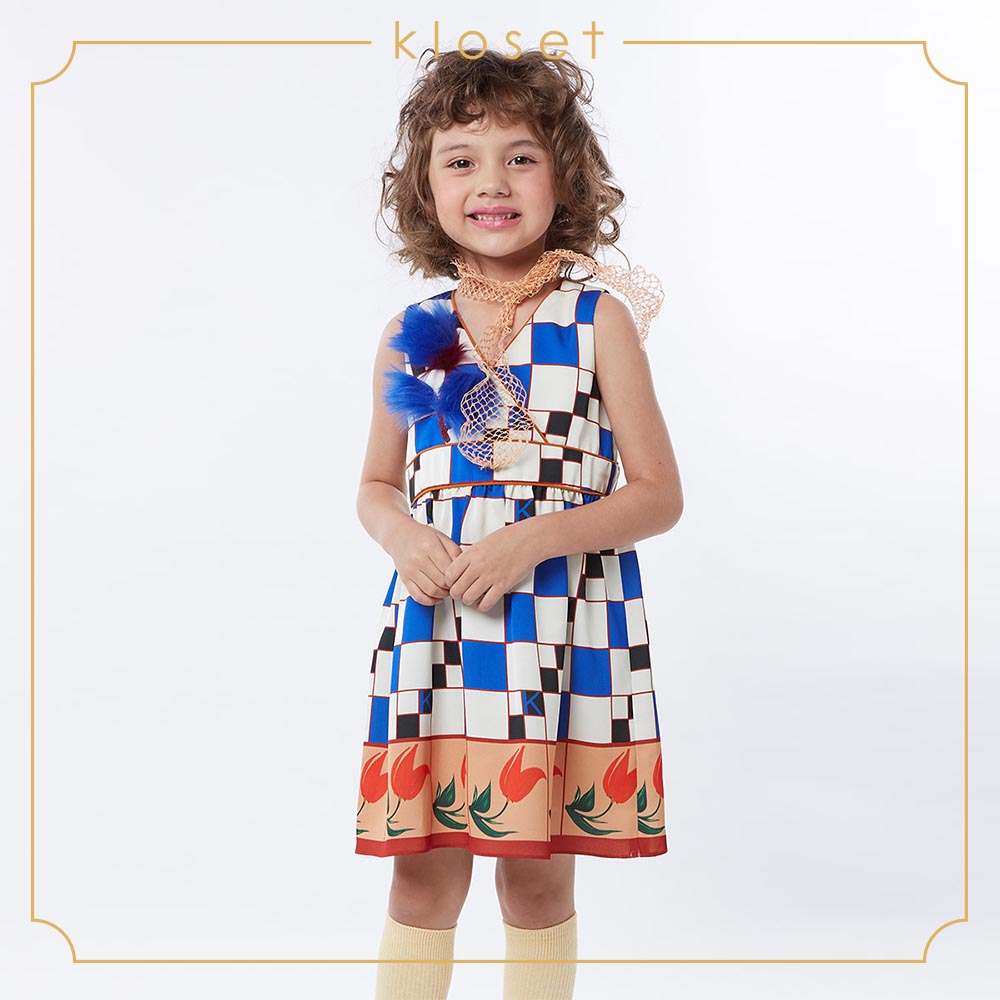 Kloset (AW18 - KD015) Printed With Faux Fur Drss - Kloset - ThaiPick