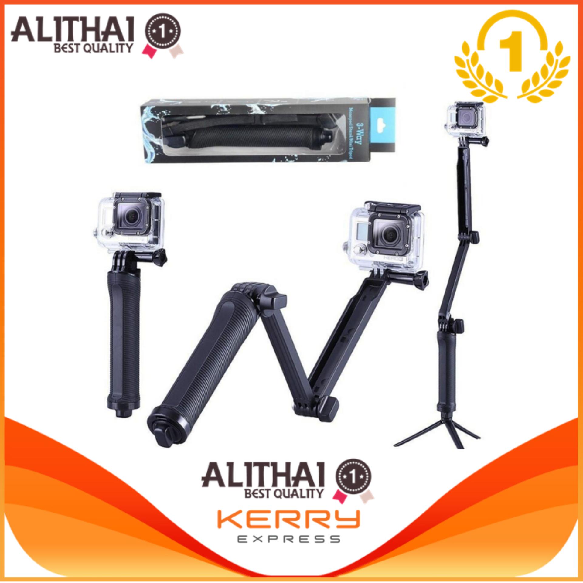 3 Way Multi function Folding Monopod Tripod Selfie Stick For Gopro ...