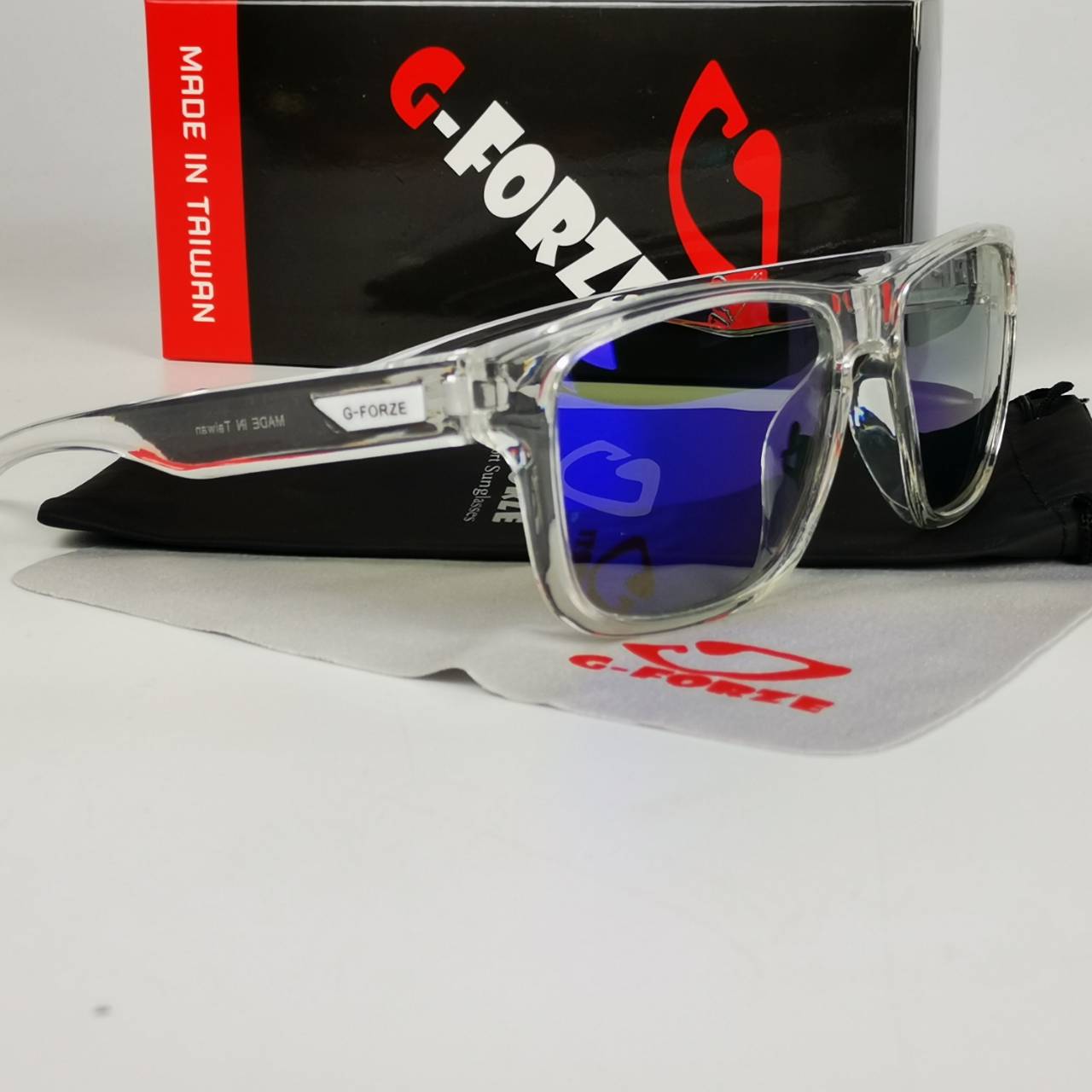 แว่นตากันแดด ใส่กลางคืนได้ เลนส์โพลาไรซ์ G-FORZE ของแท้ ...ขาใส | Lazada.co.th