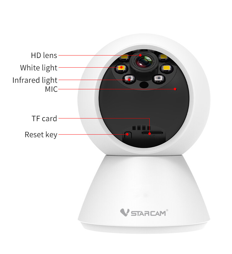 Vstarcam IP Camera รุ่น C991 ความละเอียดกล้อง3.0MP มีระบบ AI สัญญาณเตือน (สีขาว) By.SHOP ...