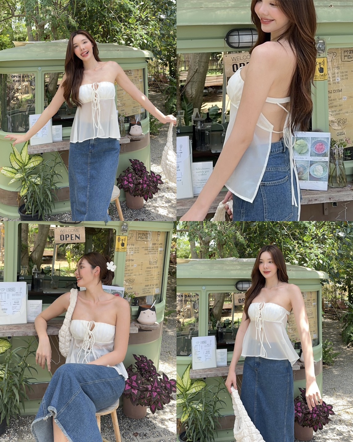 SISTER.RRR IRIS TOP เสื้อสายเดี่ยวผูกหน้า - ซิสเตอร์ อาร์อาร์อาร์ - ThaiPick