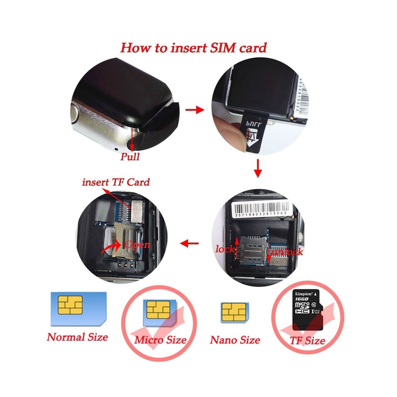 Nanotech Smart Watch Phone Hi-End นาฬิกาโทรศัพท์อัจฉริยะ รุ่น NZ 7 ( สี ...