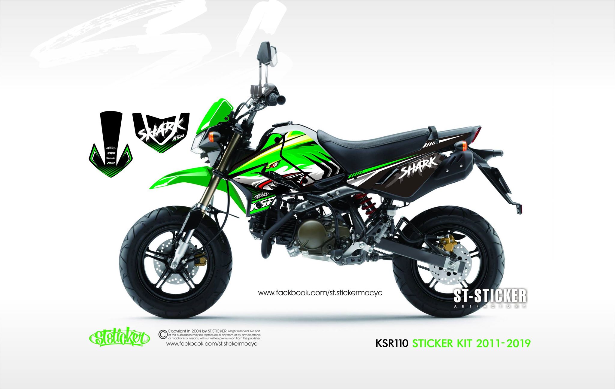 สติ๊กเกอร์ฉลาม KSR - ST.Sticker - ThaiPick