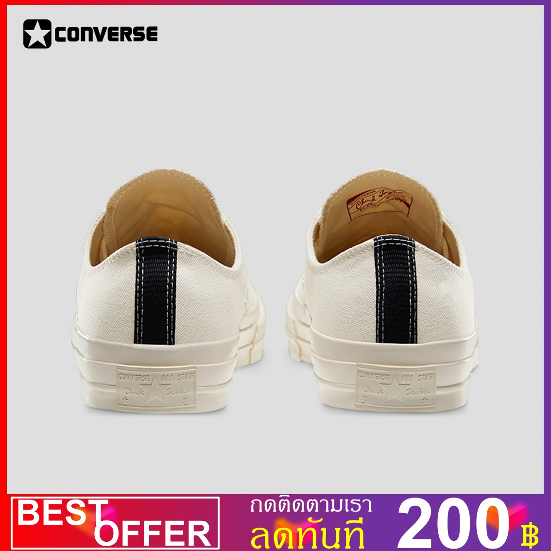 [[ ลิขสิทธิ์แท้ ]] Converse X Comme des Garçons Chuck 70 Play Low Top ...