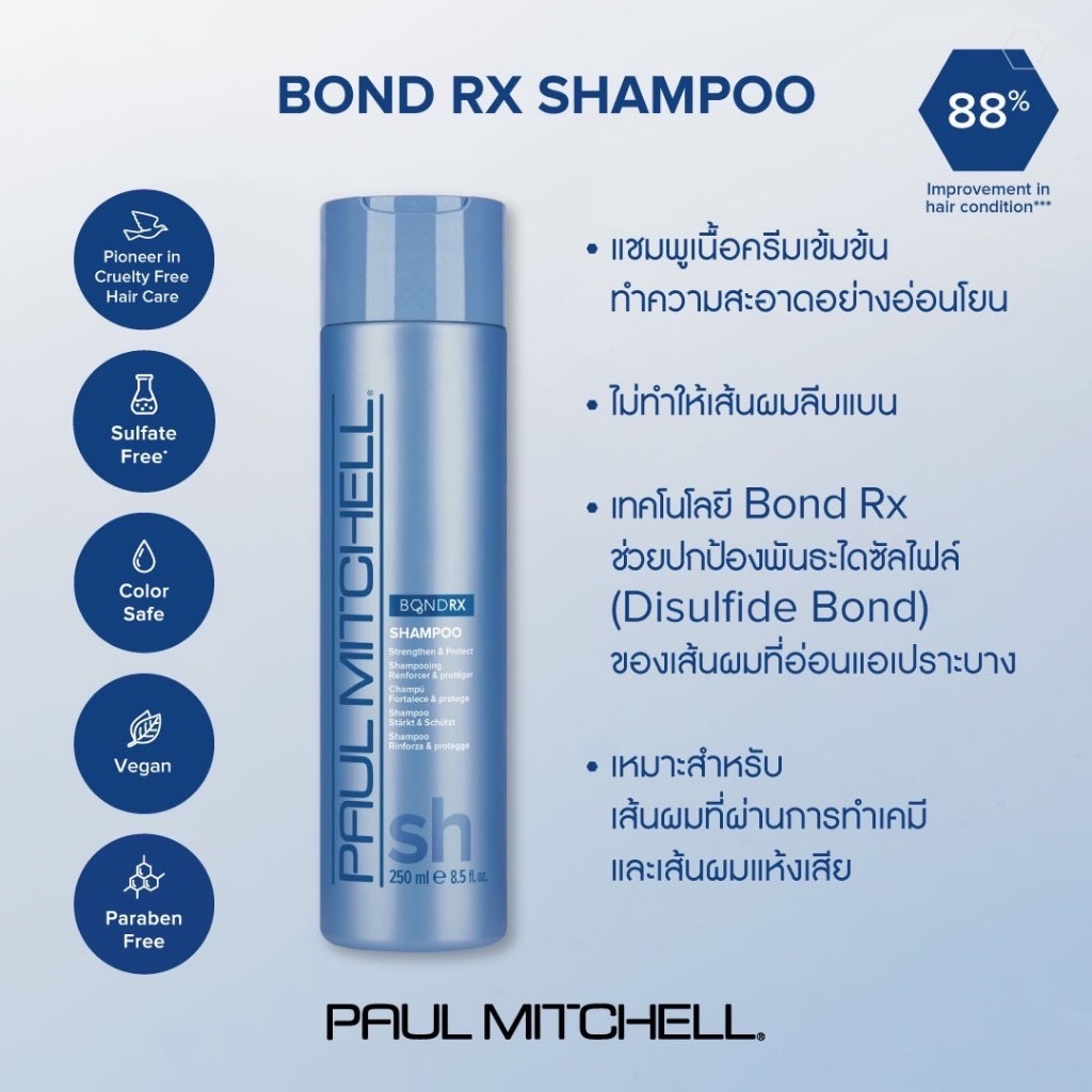 🔥แท้+ใหม่🔥สำหรับผมเสียหนัก สูตรเชื่อมแกนผมให้แข็งแรง🔥Paul Mitchell BOND ...