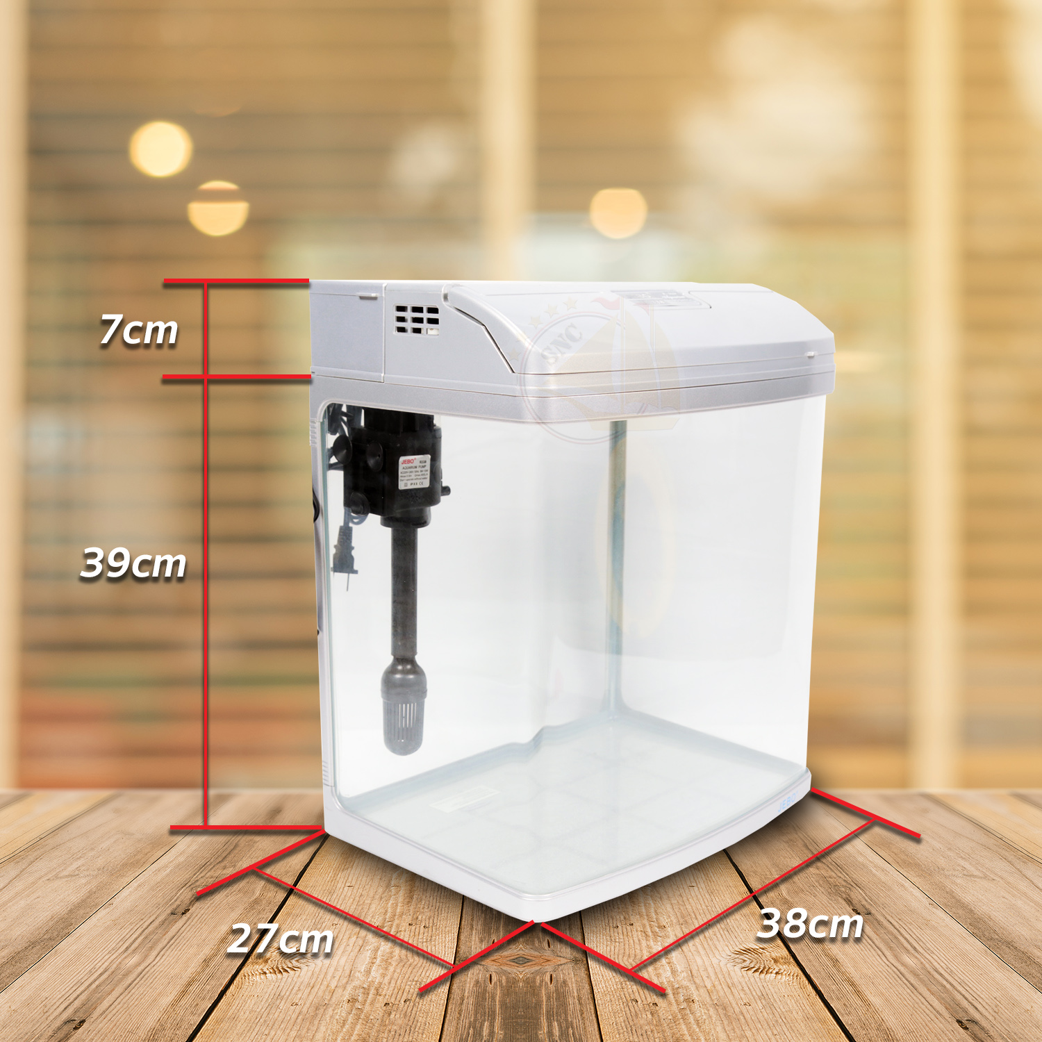 ตู้ปลานาโน JEBO R338 อุปกรณ์ครบพร้อมใช้ 4 in 1 (สีเงิน) - SNC FISHSHOP ...