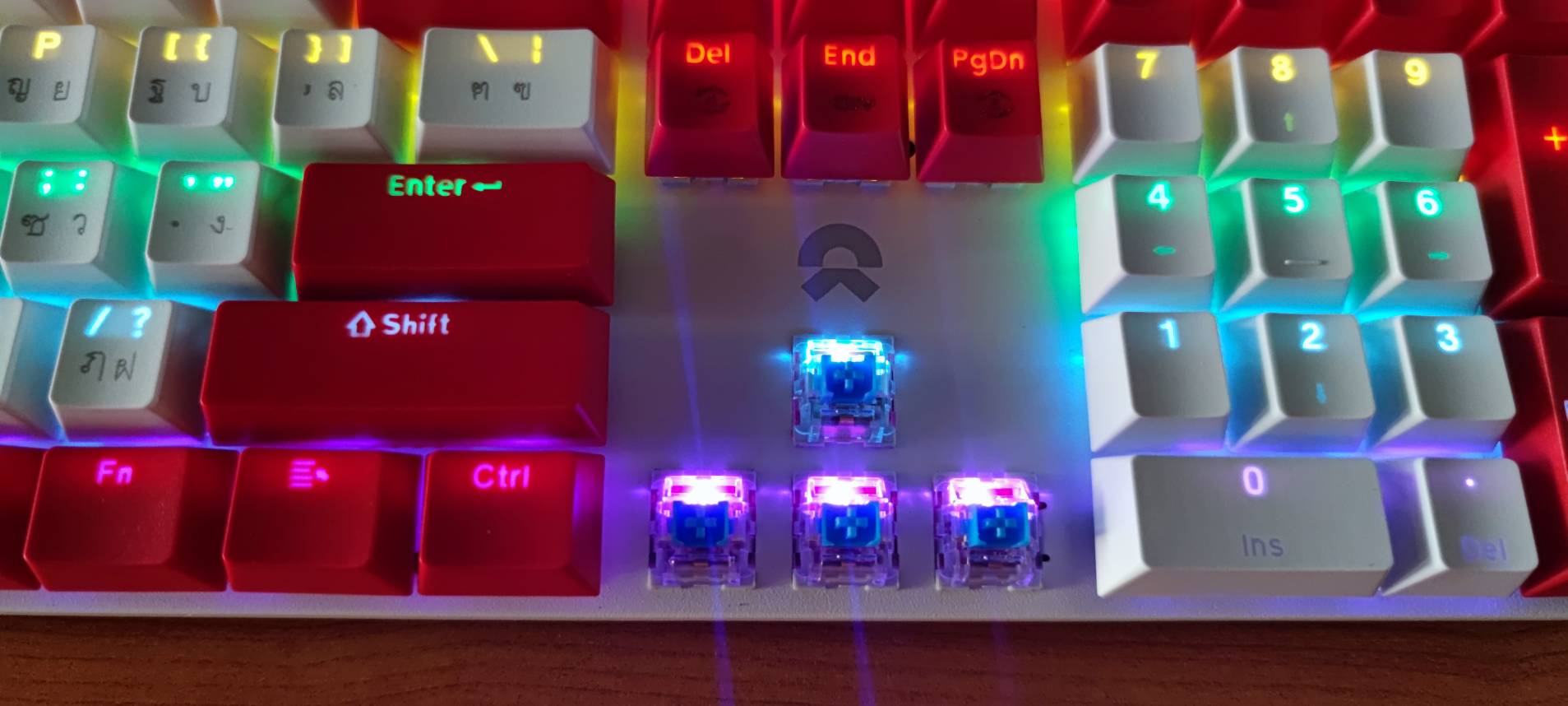 Keyboard Gaming Mechanical OKER K458 MIXED BACKLIT BLUESWITCH รับประกัน ...