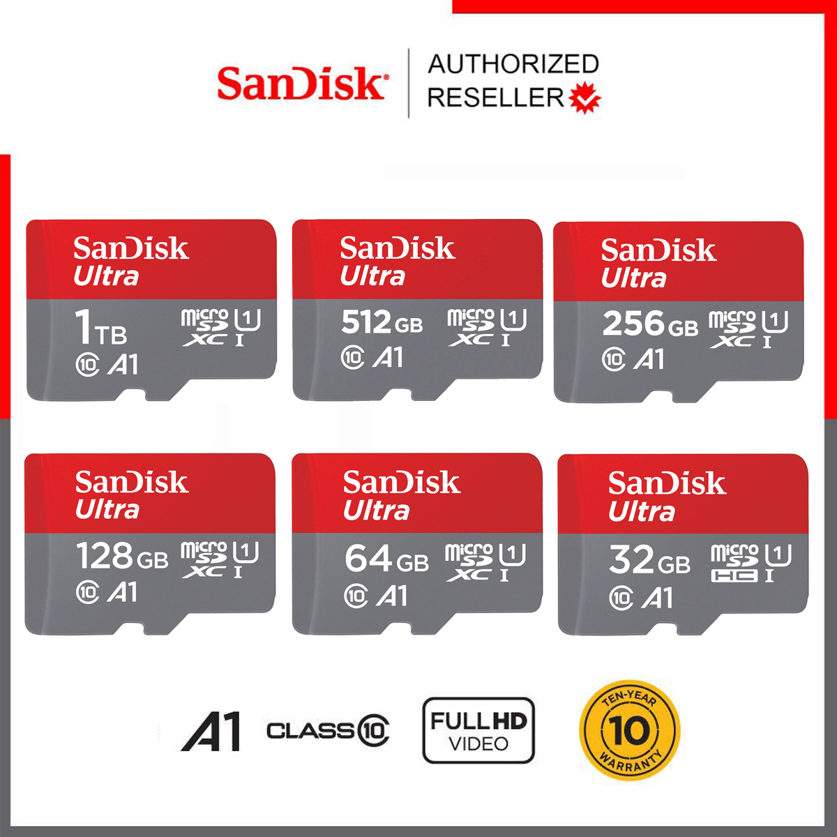 SANDISK Ultra SD Card 32GB 120MBs Class10 UHS-I (SDSDUN4-032G-GN6IN) memory card SDHC เมมโมรี่ ...