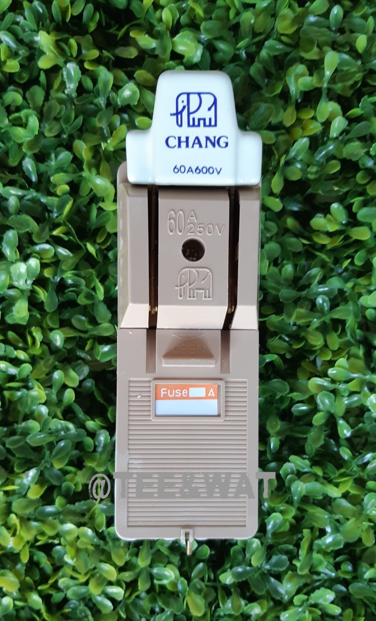 Chang คัทเอาท์ ช้าง Cutout 2P 60A 600V Knife Switch with Cover - KP ...