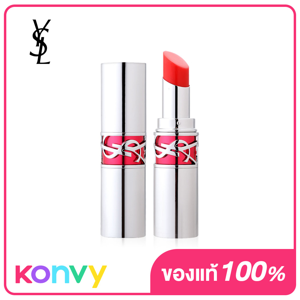 YSL Rouge Volupte Candy Glaze 3.2g #12 Coral Excitement วายเอสแอล ...