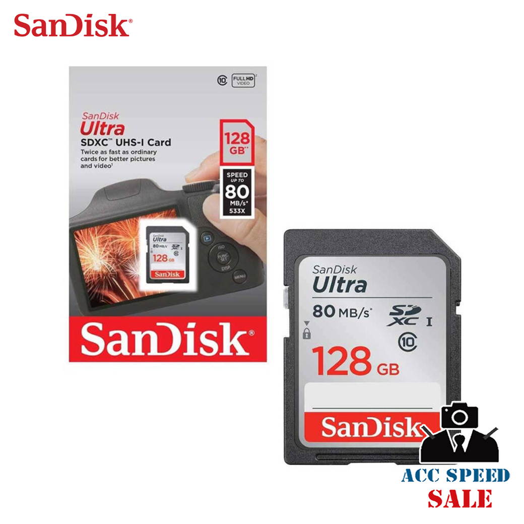 SANDISK ULTRA SDXC UHS-I 128 GB CLASS 10 80MB/533X With Adapter - acc speed sale - ThaiPick