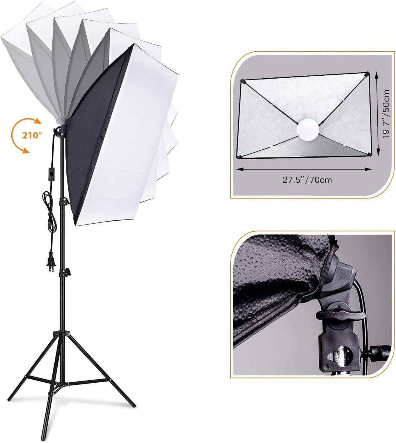 Studio Photography Light kit Softbox Lighting Set with 85W150W Bi-Color ...