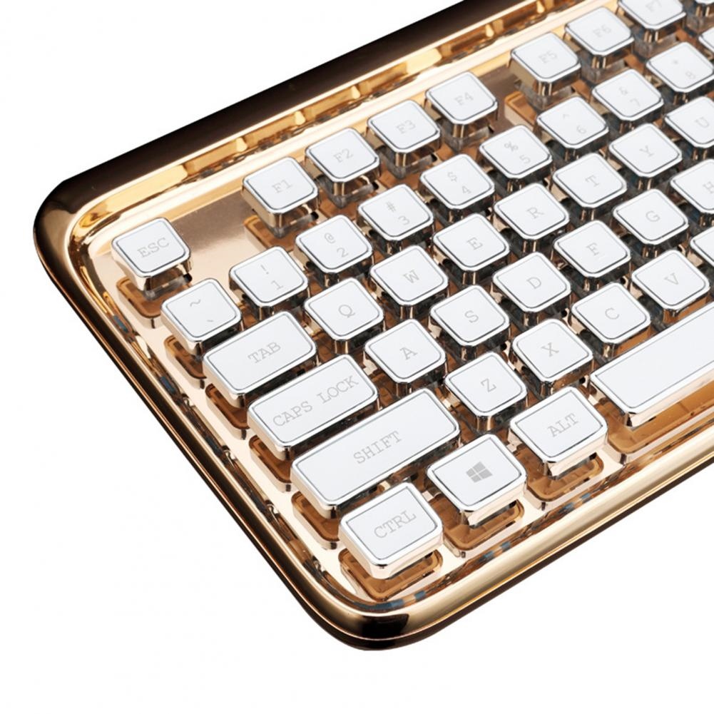104 Keys Electroplating Punk Backlight Key Caps Glow Retro Transparent ...