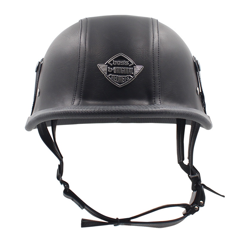 [COD] German retro handmade leather helmet personality half half ...
