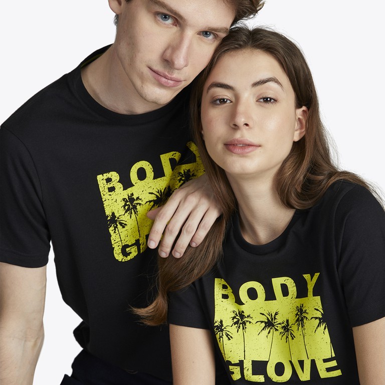 BODY GLOVE Unisex Graphic Tee T-Shirt เสื้อยืด สีดำ-01TEE - MixASale