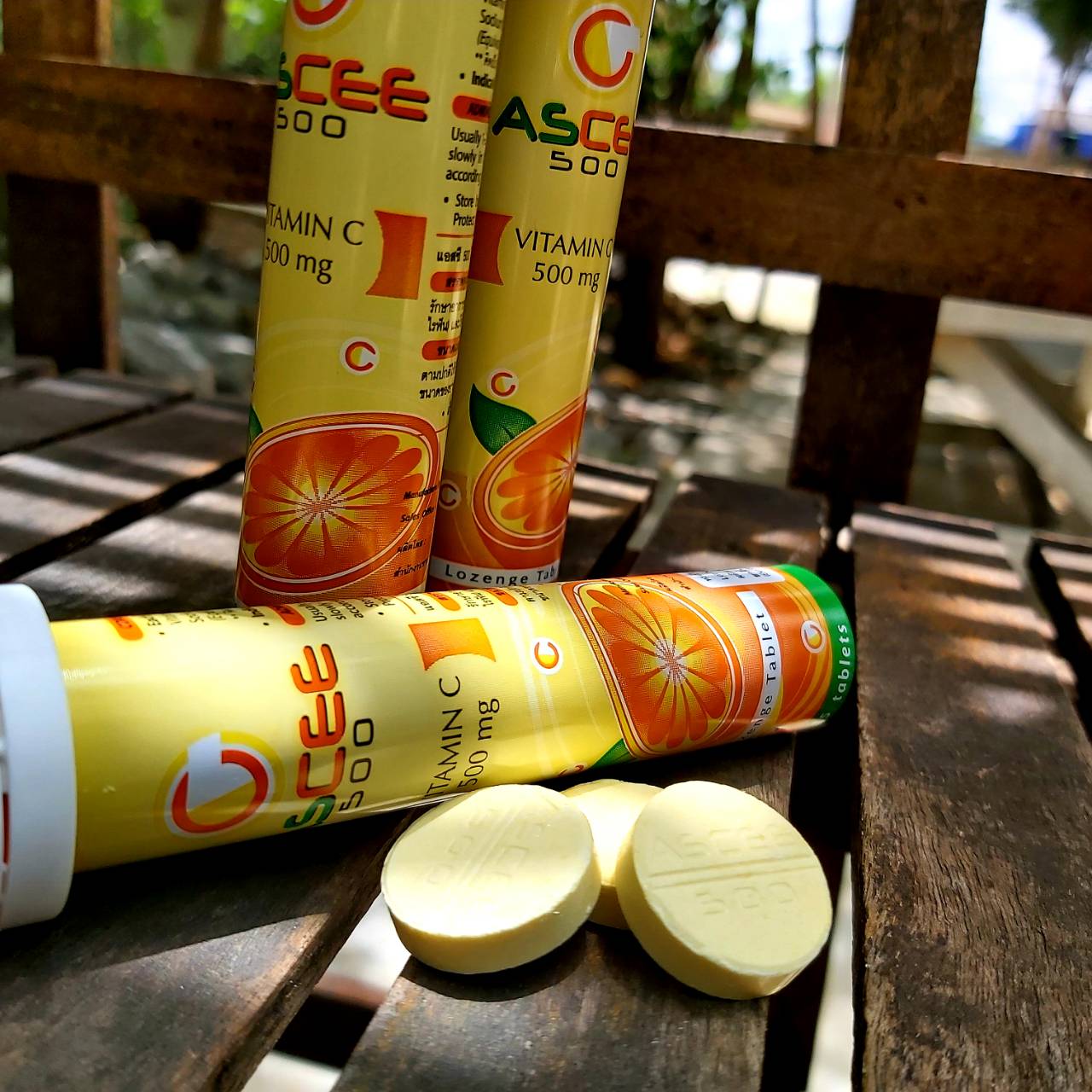 ASCEE 500 Vitamin C 500 mg. Lozenge Tablet แอสซี500 วิตามิน ซี 500 ...