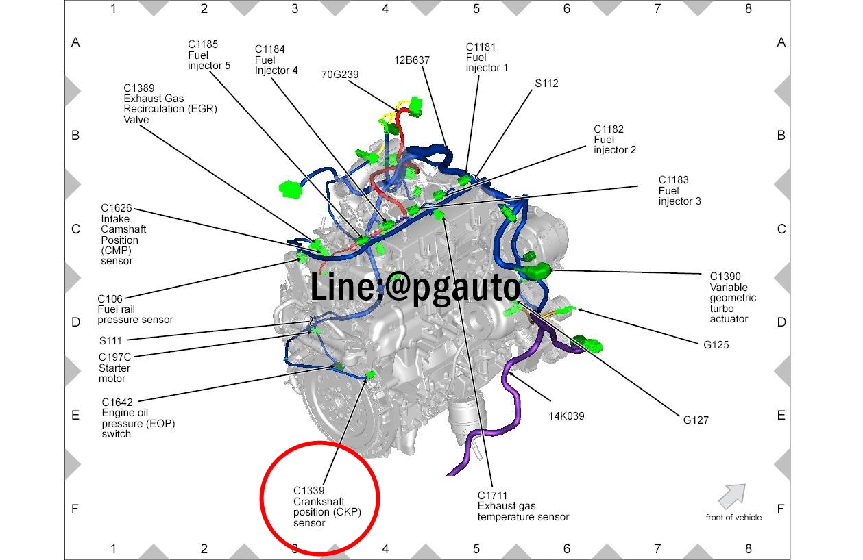 เซนเซอร์เพลาข้อเหวี่ยง (CKP) ฟอร์ดแรนเจอร์ FORD RANGER T6 ปี 2012 ...