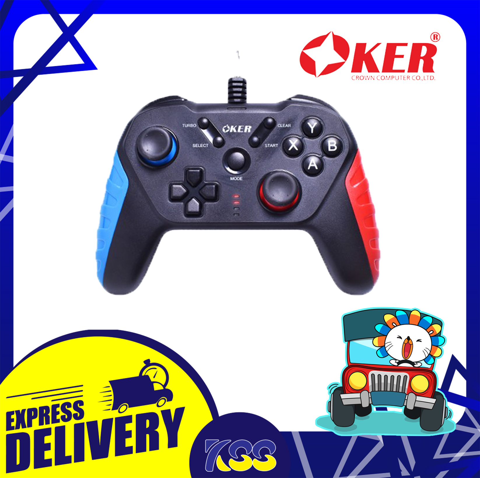จอยเกมส์ จอยเกมคอมพิวเตอร์ OKER U-308 JOYSTICK GAMEPAD CONTROLLER รับ ...