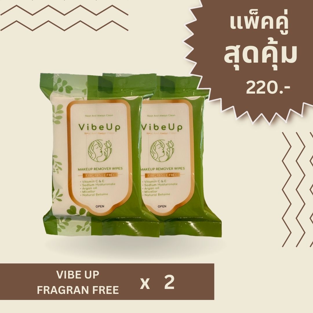 โปรแพค 4 ชิ้น แผ่นเช็ดเครื่องสำอาง Vibe up with White Citrus 2 ชิ้น ...
