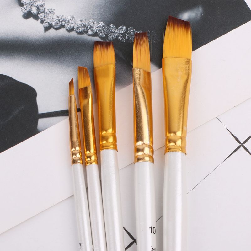 5pcs Professional Painting Brushes Set Acrylic Oil Watercolor Paint Brush Drawing Tool Art ...