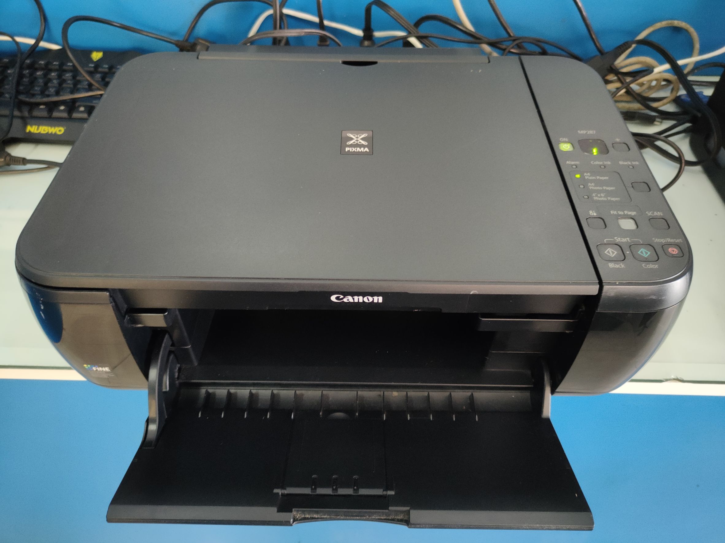 ปริ้นเตอร์อิงค์เจ็ทมือสองยี่ห้อ CANON PIXMA MP 287 พร้อมตลับหมึกครบ ...